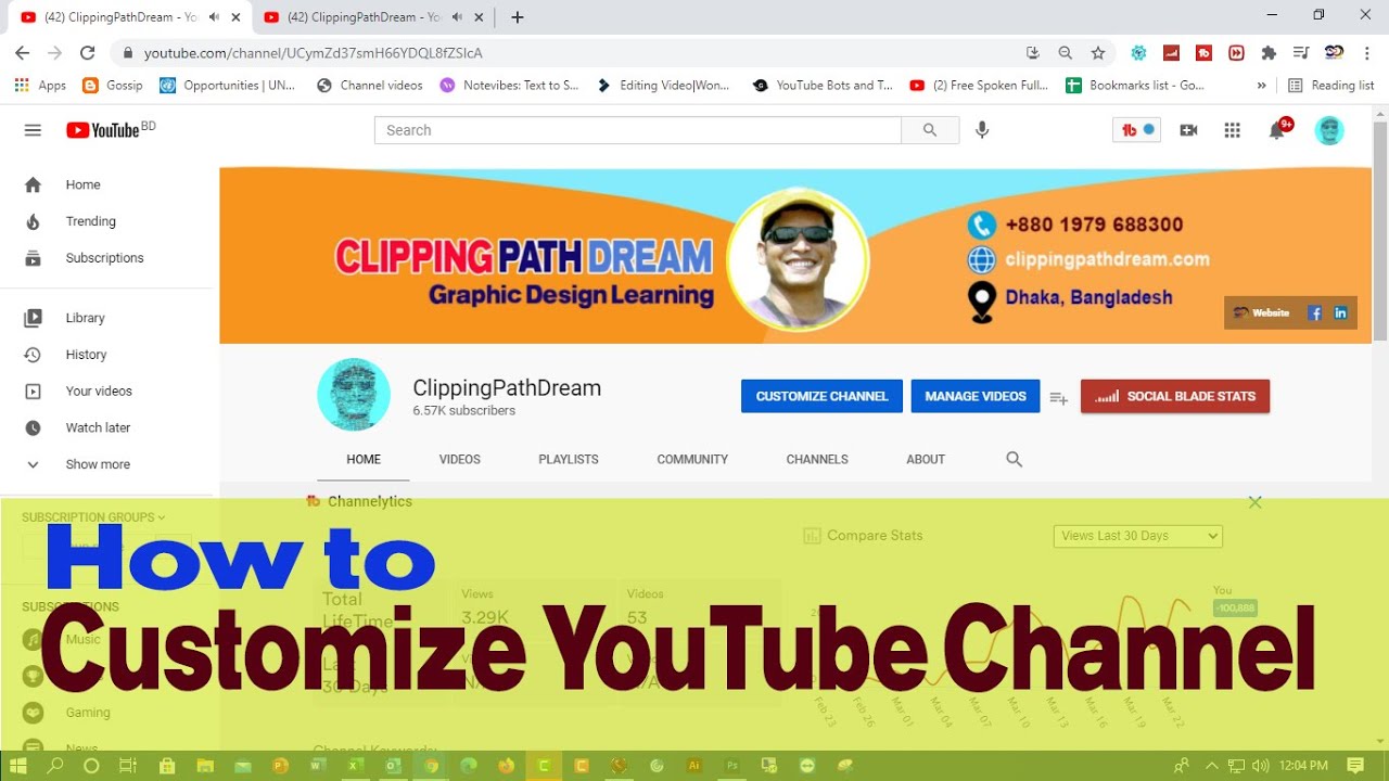 How to Customize YouTube Channel | YouTube channel URL customization ...