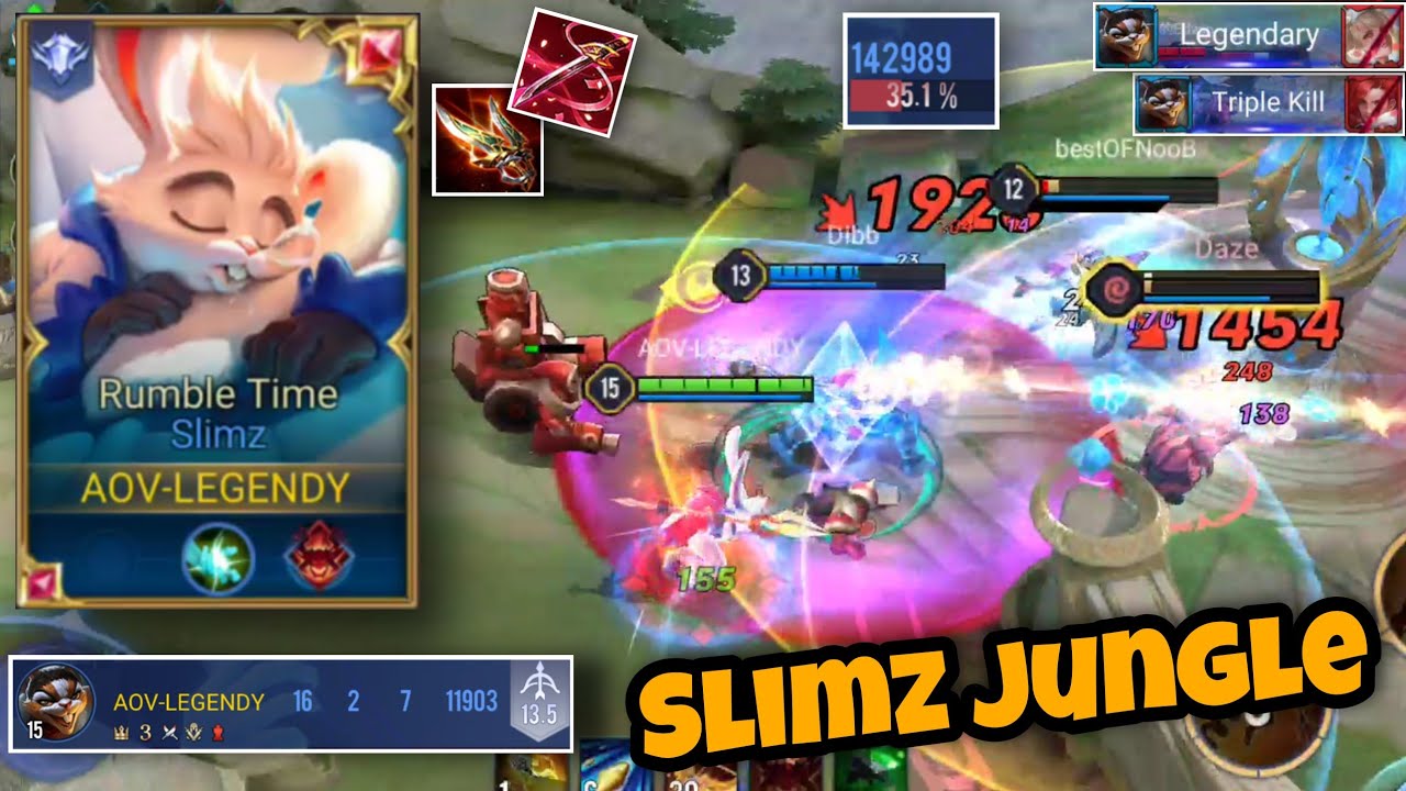 Slimz Jungle Pro Gameplay | Pro Spears With New Skin | Arena Of Valor ...