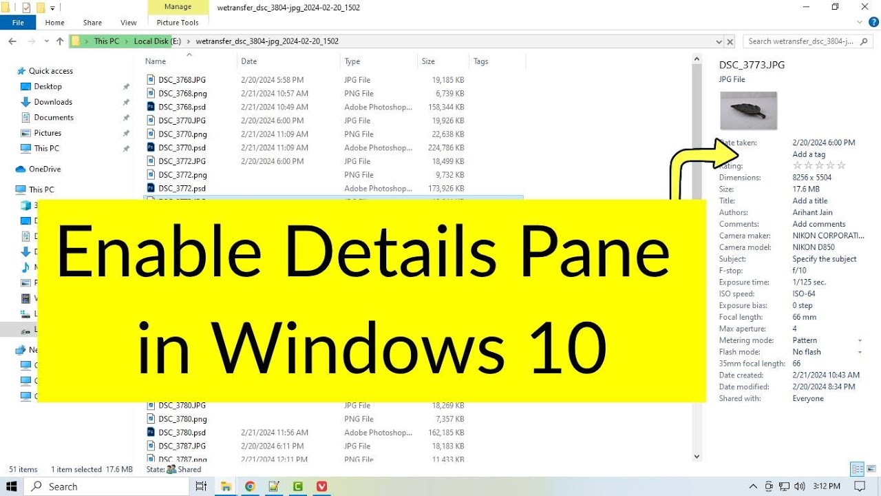 How to Enable Details Pane in Windows 10? - YouTube