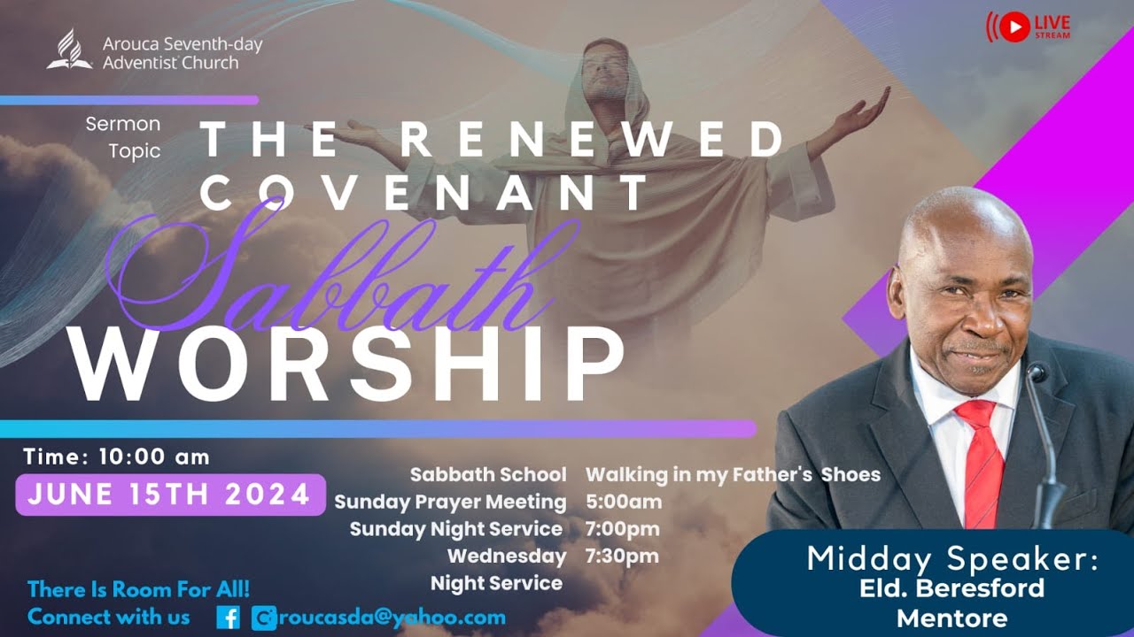 Sabbath Service | The Renewed Covenant | 15th June 2024 - YouTube