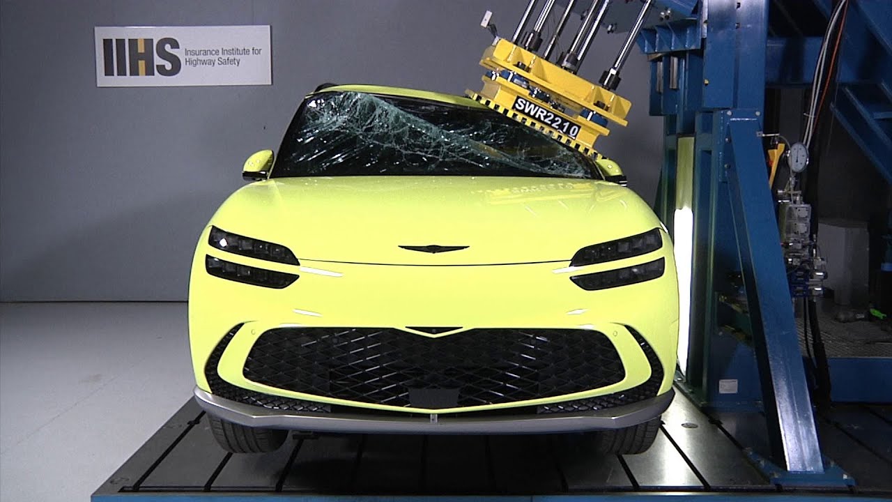 2023 Genesis GV60 roof strength test - YouTube