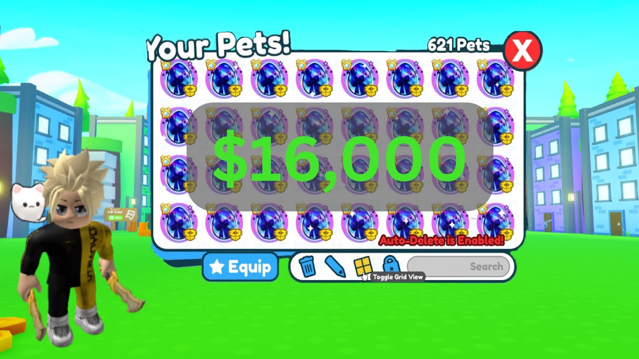 I Spent $16,000 Robux For 50 Exclusive Eggs in Pet Simulator X - YouTube