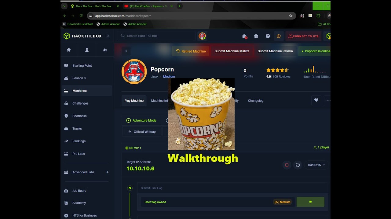 Popcorn HTB Retired - YouTube