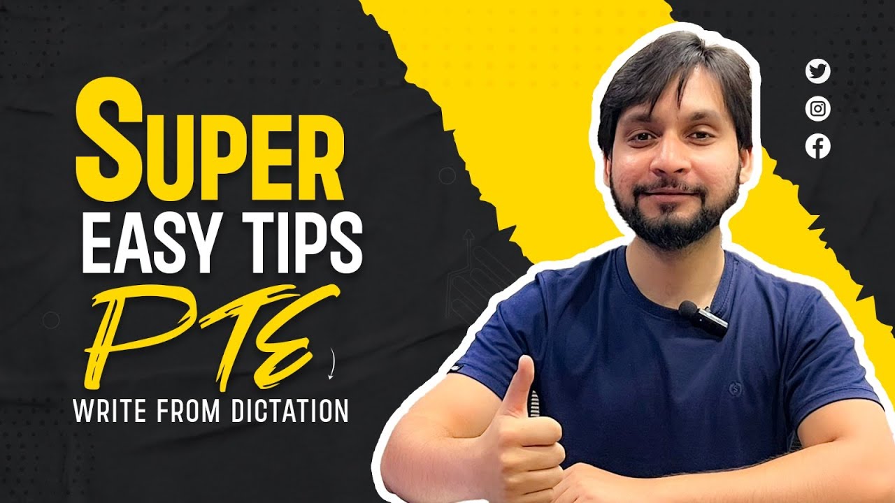 PTE Writing Super Easy Tips | Write from Dictation - YouTube