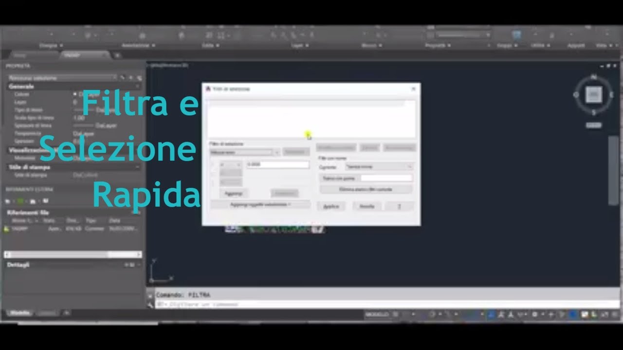 Comandi Filtra e Selezione rapida in Autocad - YouTube