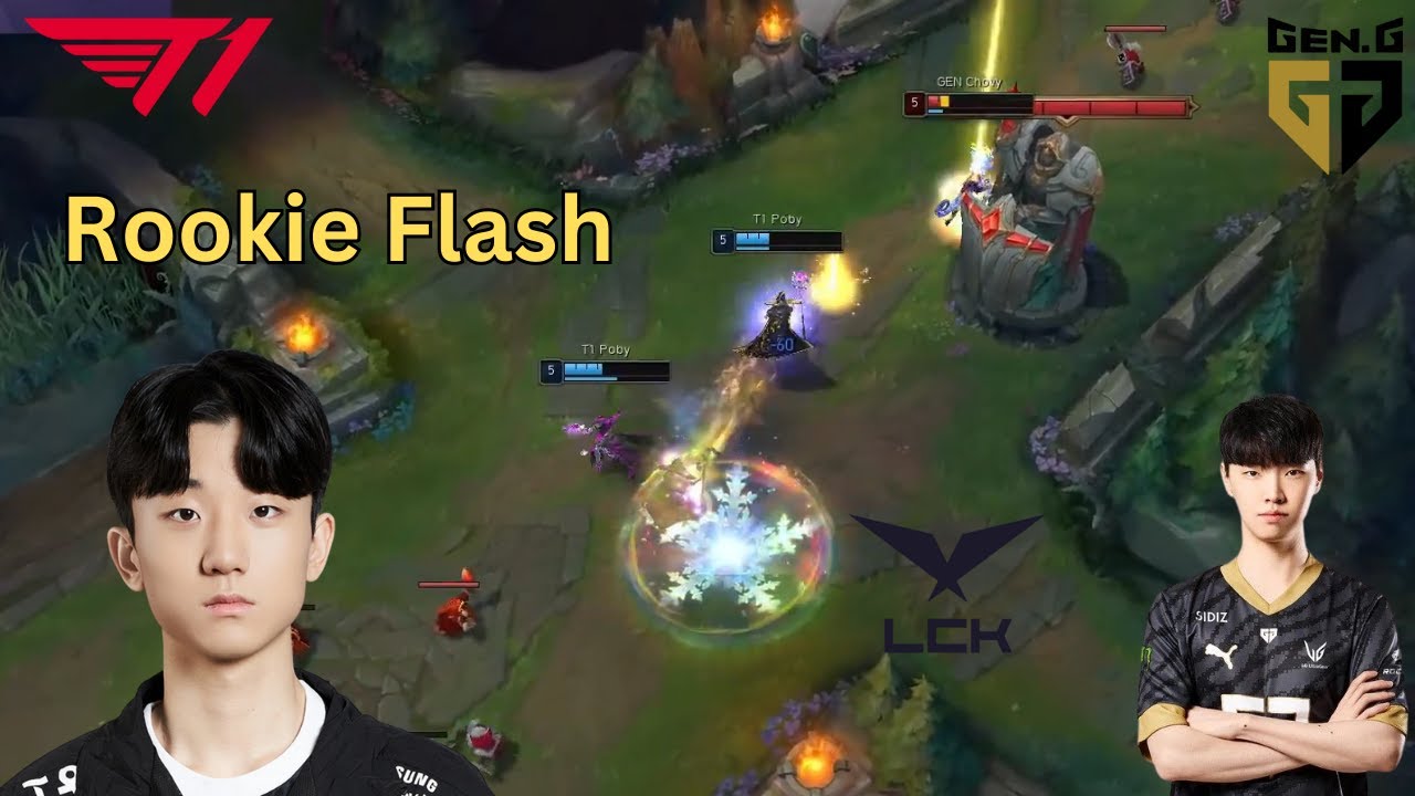 T1 Poby almost solokill Chovy and panic flash #lck #t1 - YouTube