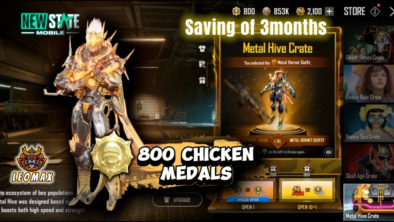 800 Chicken medals Worth it Or Not ! ?#newstatemobile #leomax03 - YouTube
