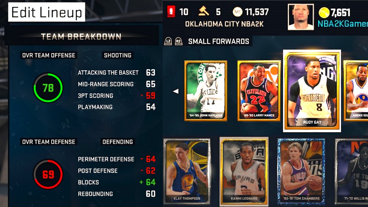 NBA 2K15 Breaking Down the My Team Changes! New Roster Screen! - YouTube