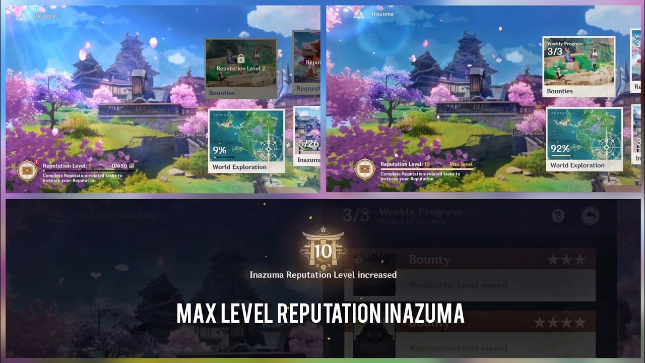 [ Level 1 - 10 ] Reputation Inazuma | Gameplay - Genshin Impact - YouTube