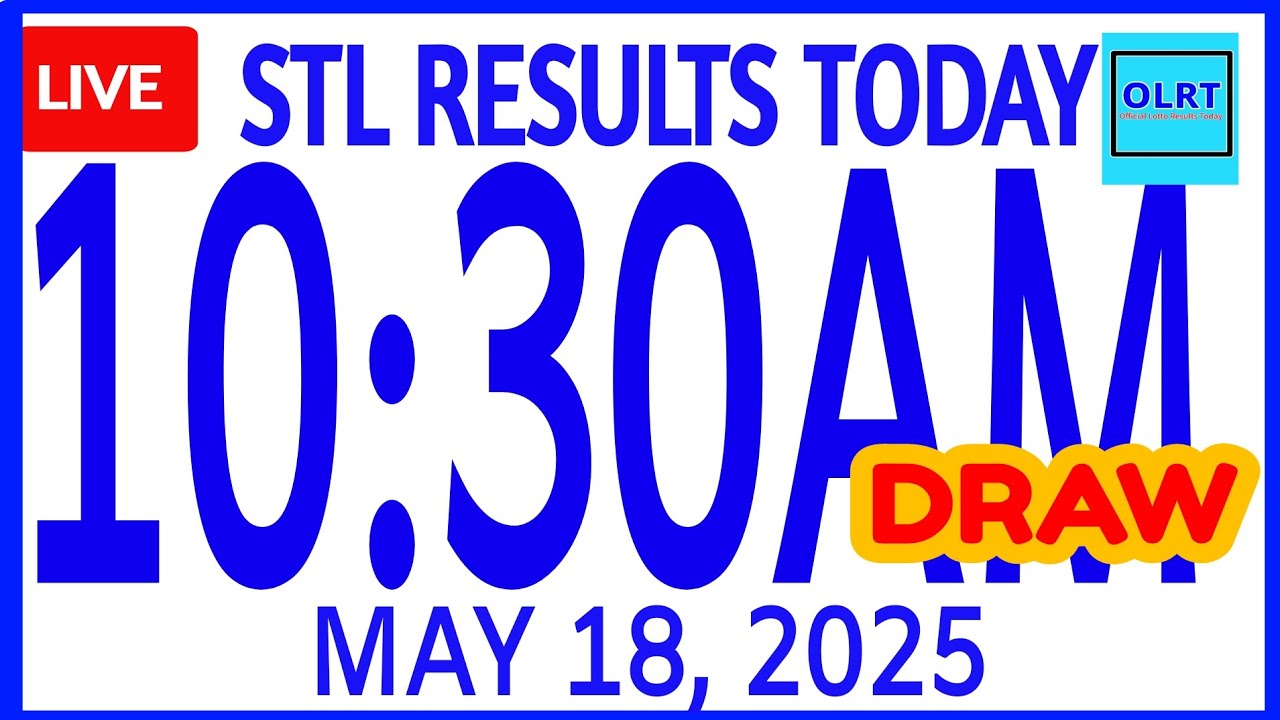 Stl results today May 18, 2025 10:30am DRAW stl swer3 - YouTube
