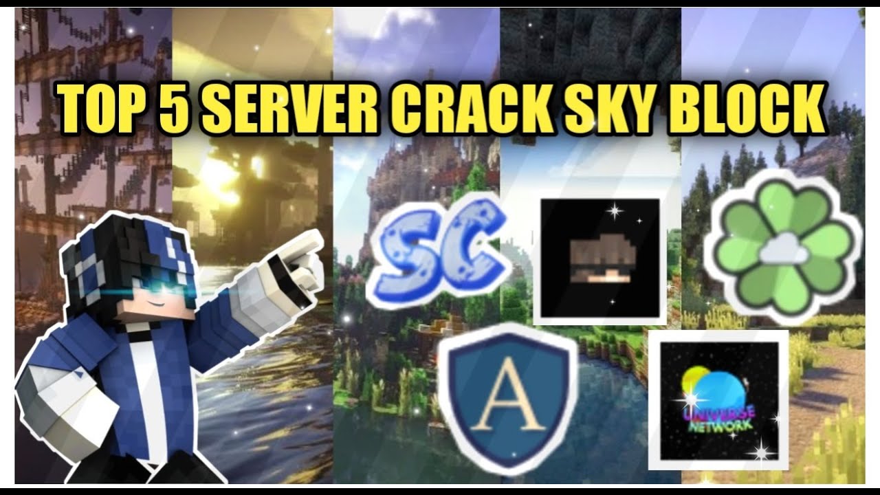 TOP 5 SERVER FOR CRACK SKY BLOCK MINECRAFT JAVA EDTION - YouTube