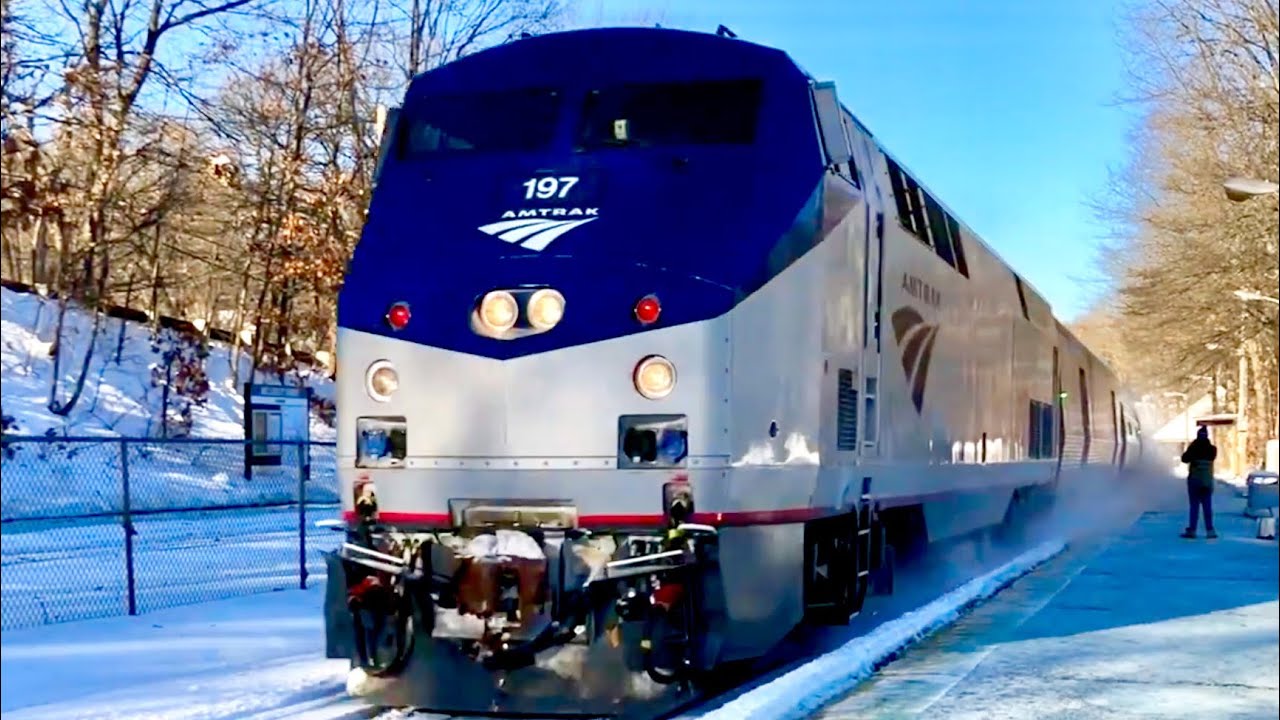 Two Sunday Afternoon Trains at Wellesley Farms. With very short Amtrak ...