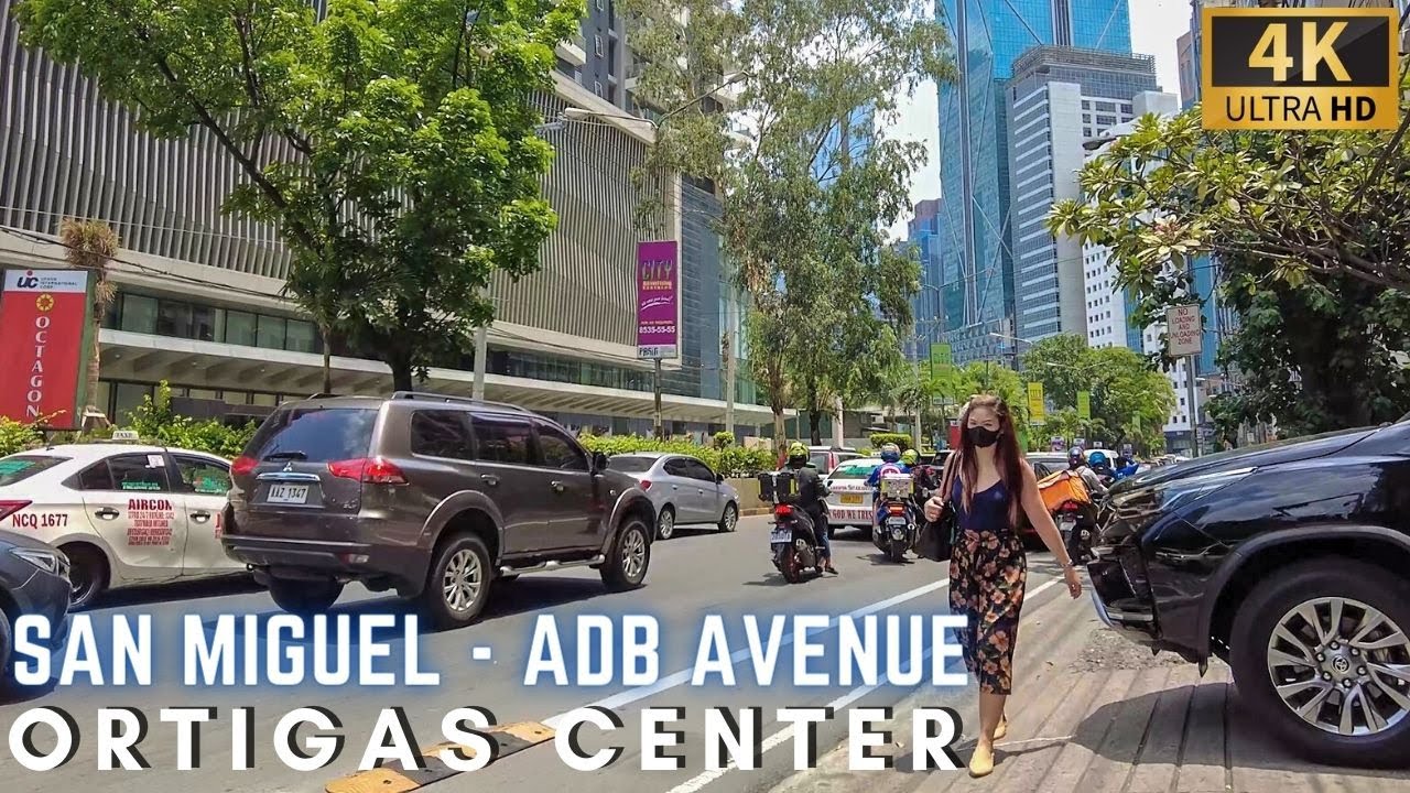 Walking in SAN MIGUEL to ADB AVENUE at ORTIGAS CENTER [4K] Philippines ...