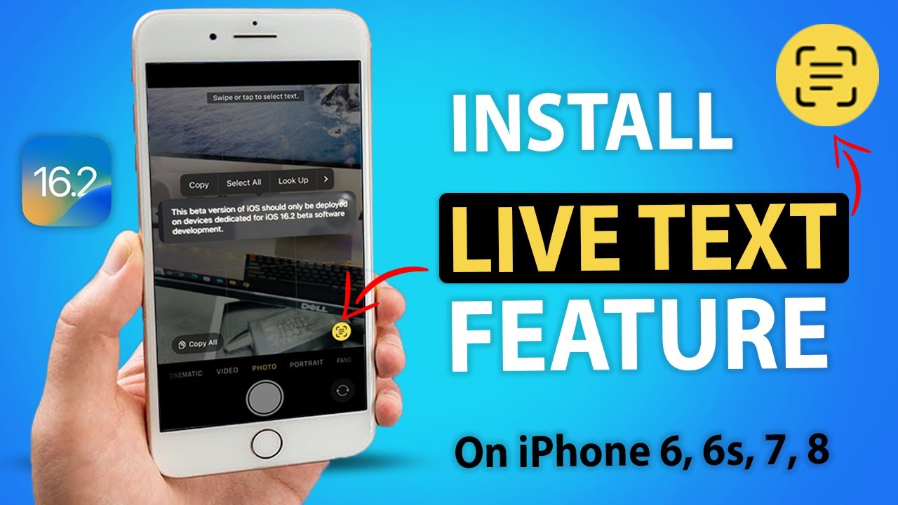 How to Get iOS 16 Live Text Feature on iPhone 6, 6s, 7, 8 || Install ...