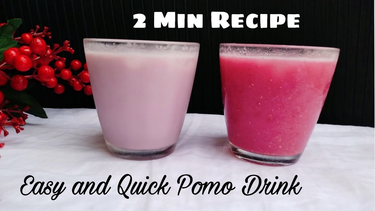 Easy and Quick Pomo Drinks | Pomegranate Juice and Milk Shake in 2 ...