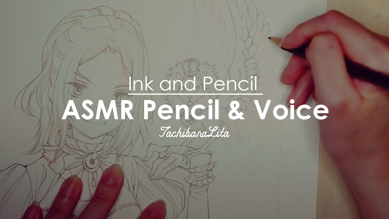 [ASMR] Ink and Pencil Art Drawing - 2023.01.29 #1 [EN/ES/JP] - YouTube