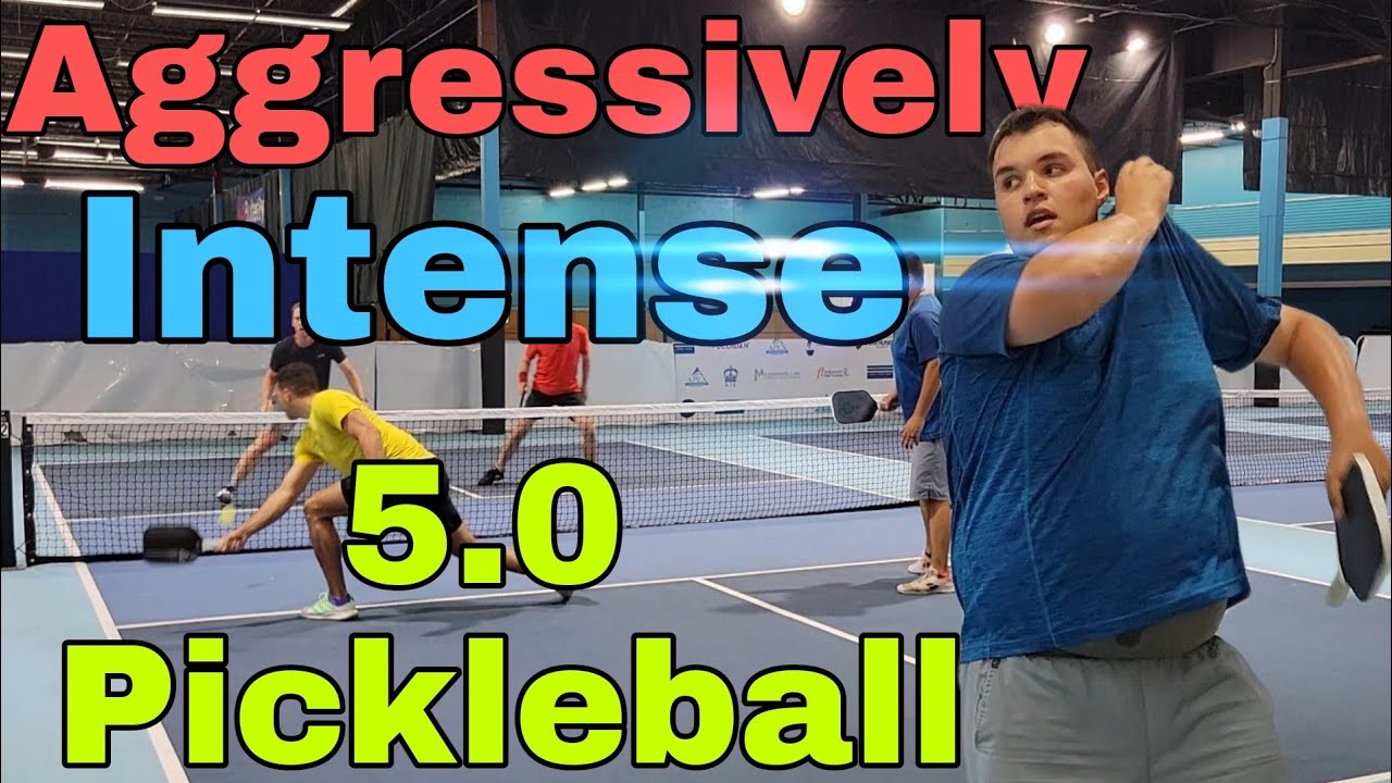 Aggressively Intense 5.0 Pickleball Men's Doubles Rec Game - YouTube