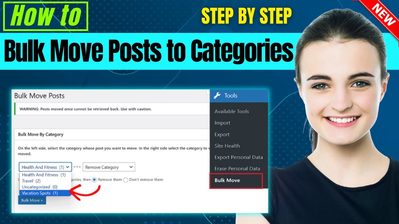 How To Bulk Move WordPress Posts to Categories and Tags | Step By Step ...