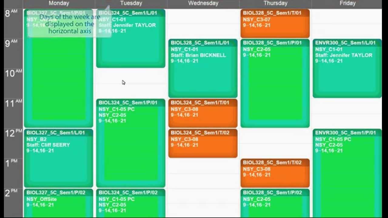 Timetable Grid Display Basics - YouTube