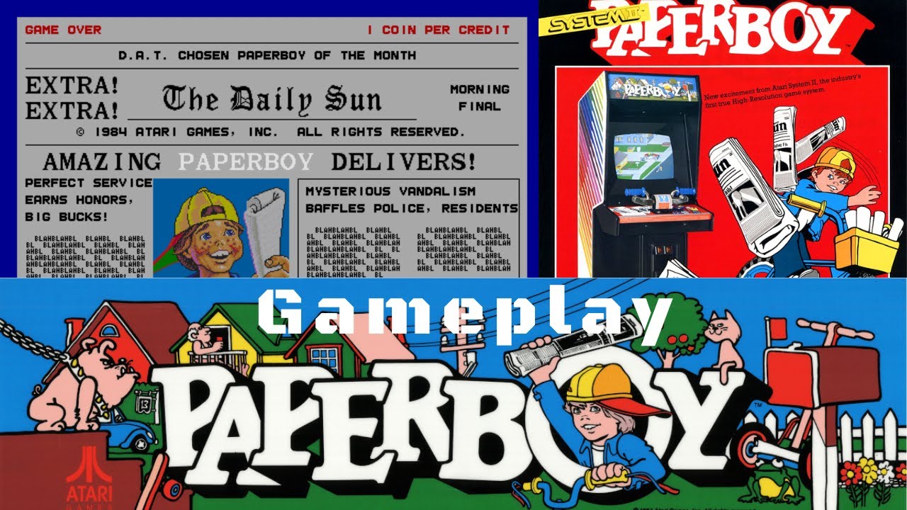 Paperboy (Arcade) Gameplay - YouTube