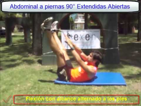 Piernas abiertas y extendidas alternado