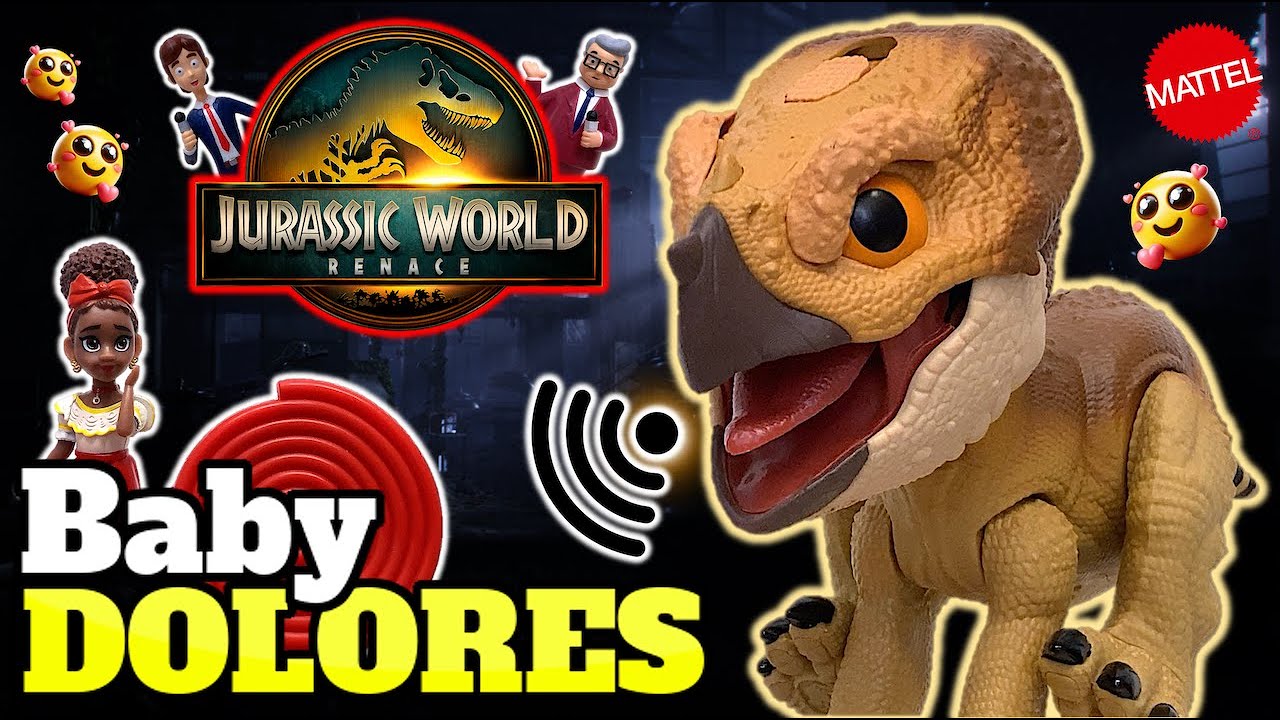 Jurassic World Rebirth - DOLORES la Bebé Aquilops con Sonidos y ...