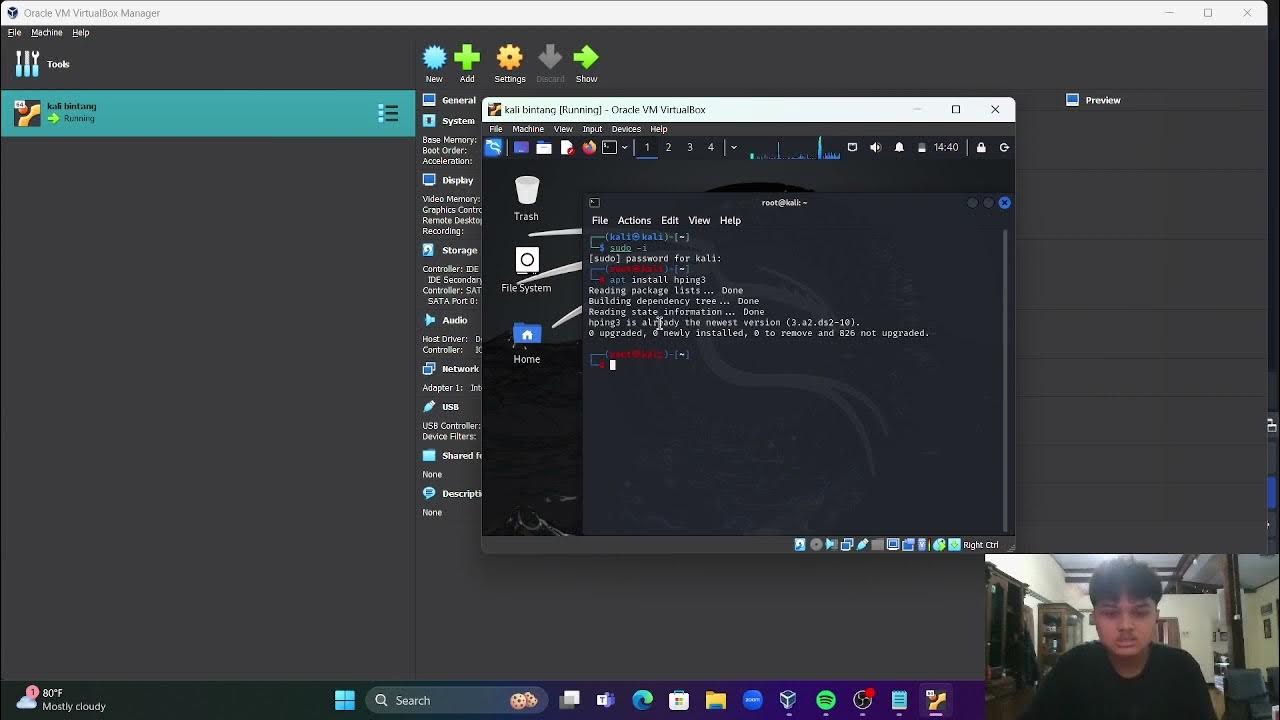 Serangan DDos attack menggunakan kali linux - YouTube
