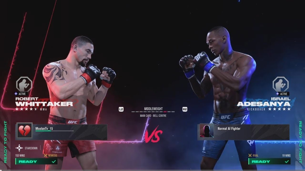 Robert Whittaker vs Israel Adesanya FULL FIGHT | UFC 5 | PS5 Gameplay ...