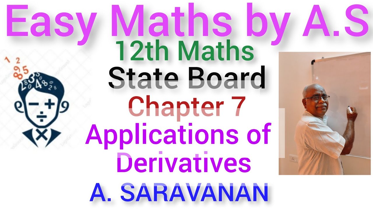 XII Maths-EM V24 Applications of derivatives optimization problems. - YouTube