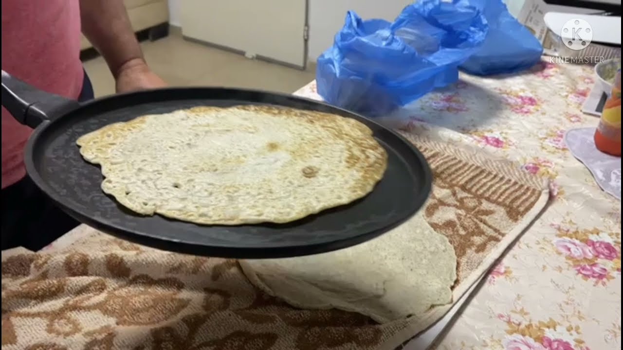 How to make Laffa bread using green buckwheat || איך להכין לחם לאפה ...