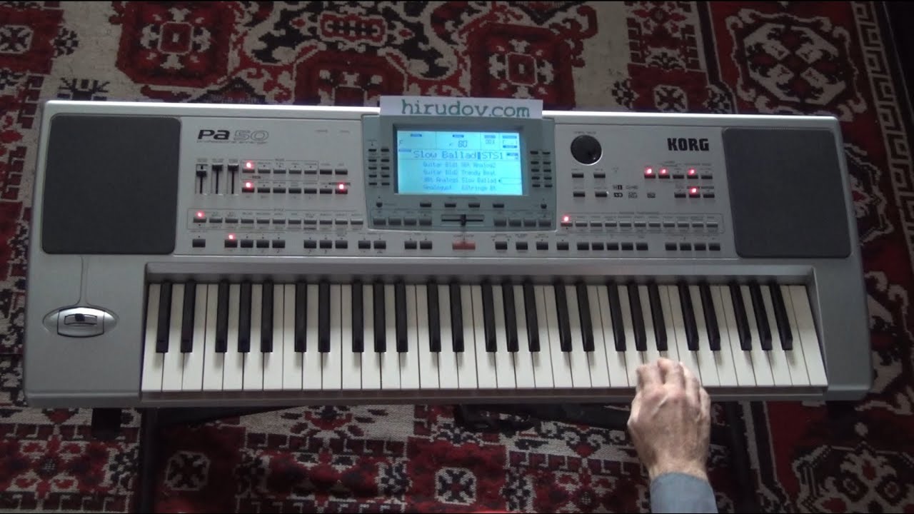 KORG PA 50 professional arranger synth performing Slow Ballad music in ...