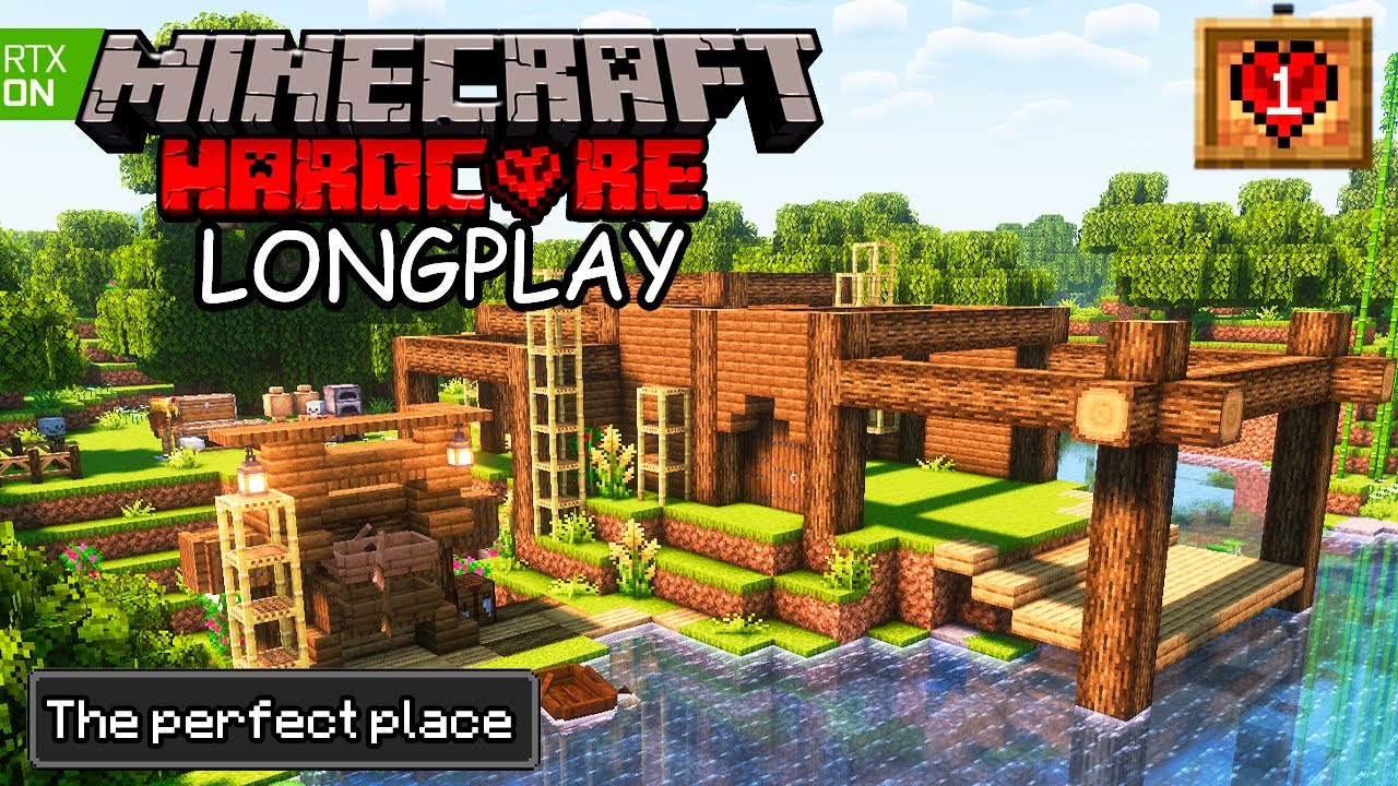 Minecraft Hardcore Longplay -Adventures and building a starter home (no ...