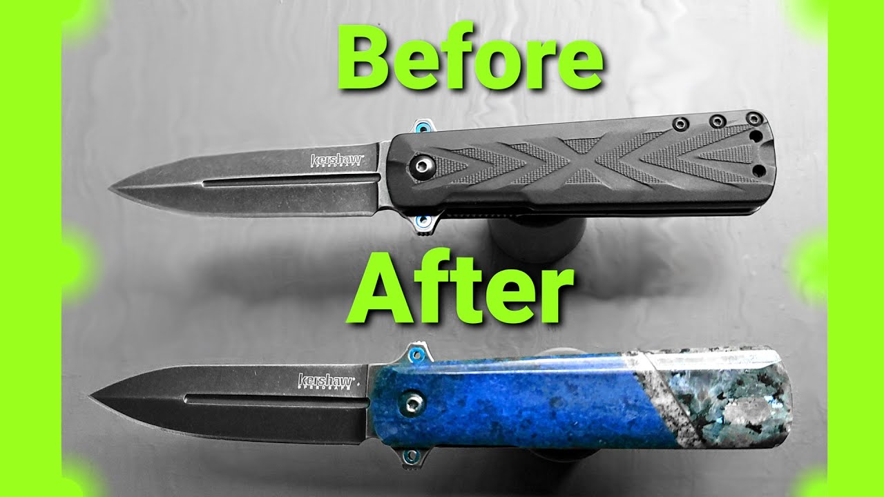 How to Make Customized Rock Knife Handles - step by step - YouTube