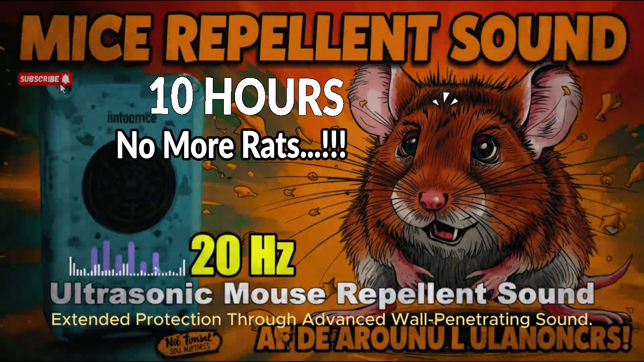 🔊 10 Hours Ultrasonic Mouse Repellent Sound | Extended Audio Emission ...