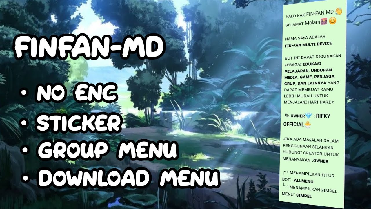 SC BOT MD BY RIFKY || MENU DOWNLOAD || MENU RPG || MENU MAIN # ...