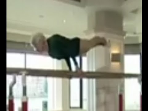 Johanna is a 87 Year old German Girl. She Rocks the Parallel Bars!