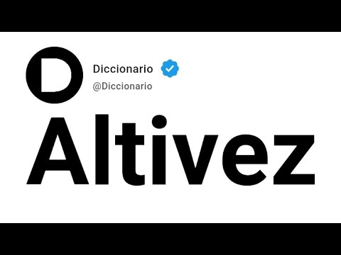 Altivez Significado En Español - YouTube
