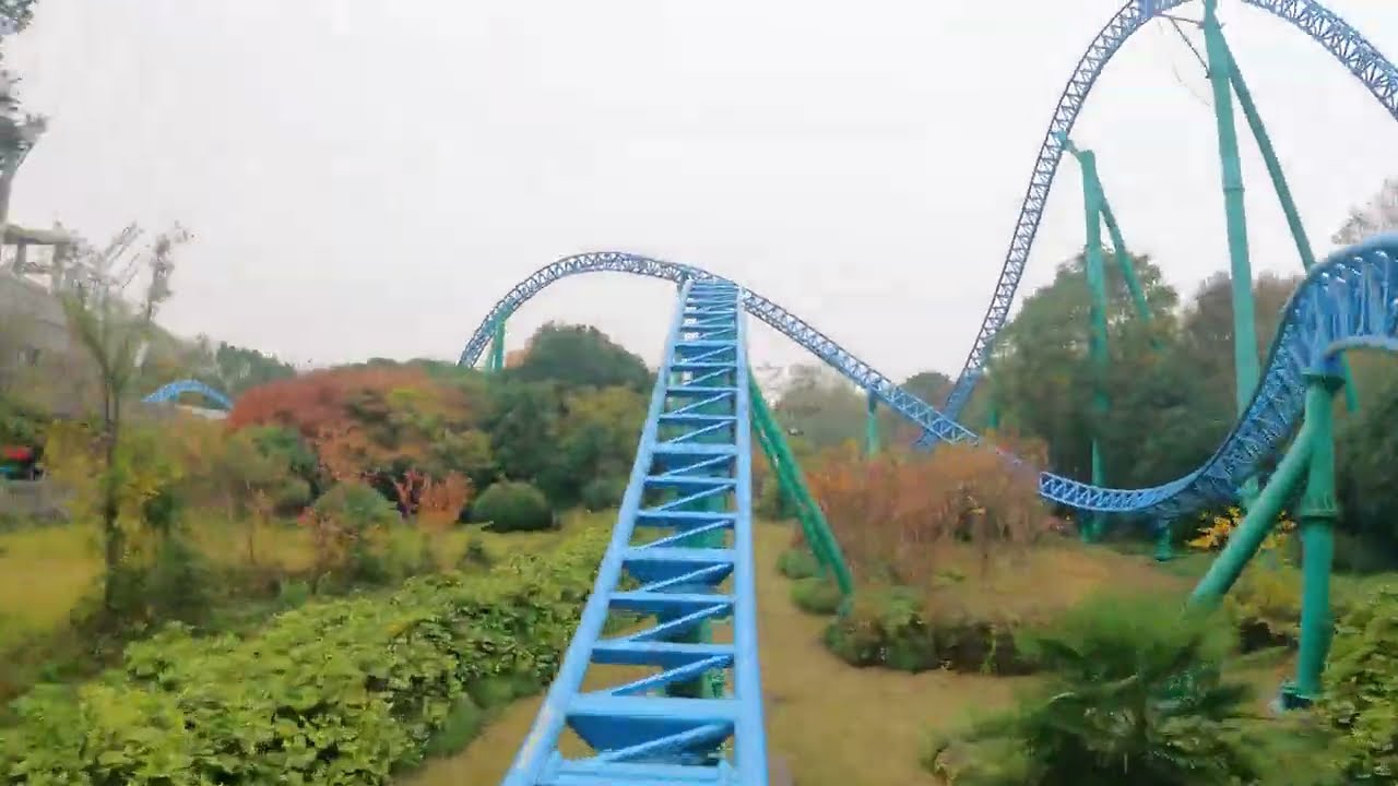 Intamin Mega Lite Coaster at Happy Valley Shanghai 4K POV - YouTube