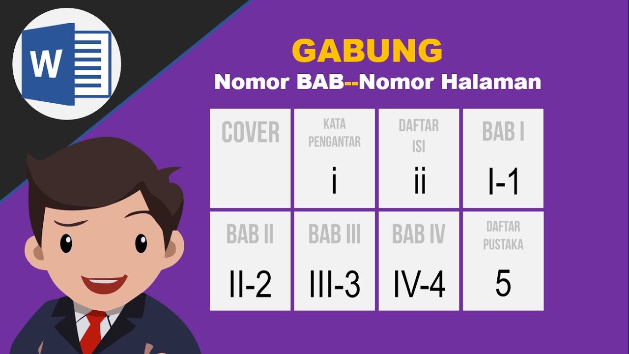 Membuat nomor halaman dari BAB di Ms. Word (seperti I-1, II-2, III-3 ...