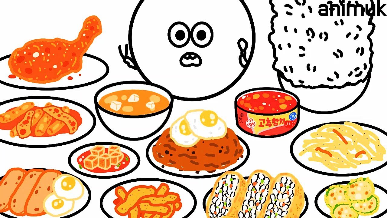 Mukbang Home Made Food 2 집밥 먹방 2 ANIMUK 애니먹 - YouTube