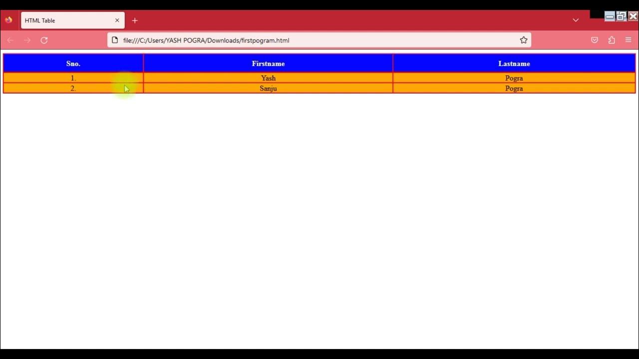How to create a HTML table | HTML table tag | HTML Tables - YouTube