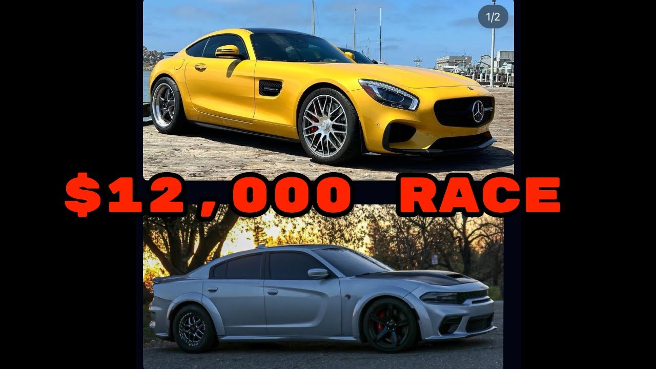 AMG GTS vs UNBEATABLE HELLCAT $12,000 race !!!! - YouTube
