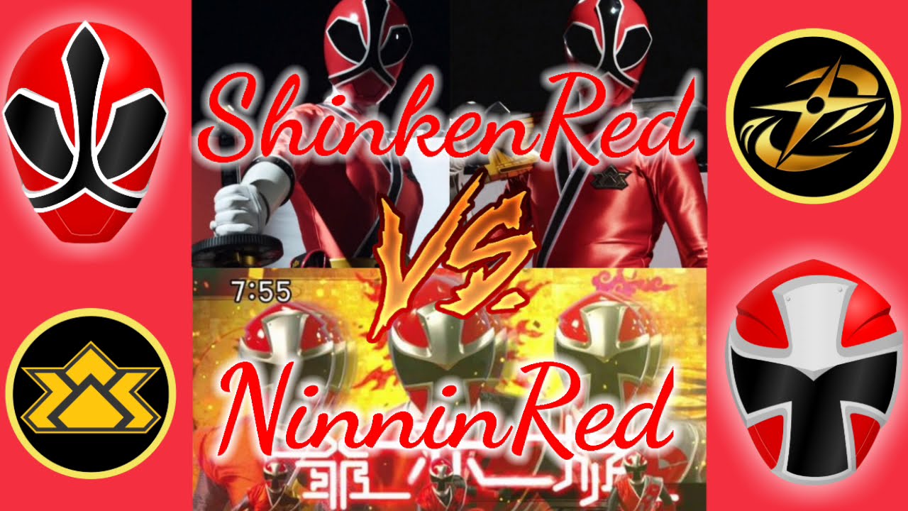 Shinkenger Red Vs Ninninger Red Transformation and Roll Call - YouTube