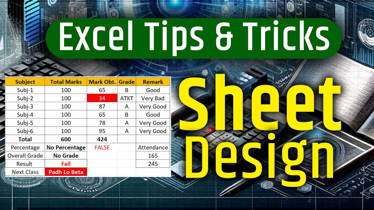 Learn Professional Excel Sheet Designing in Simple Steps | Excel Sheet ...
