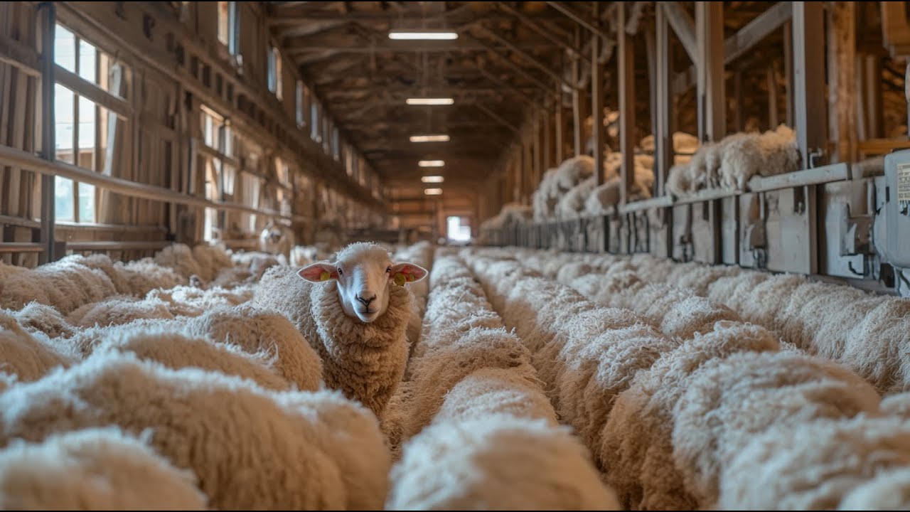 How Farmers Transform Wool from Millions of Sheep: Inside a Processing ...