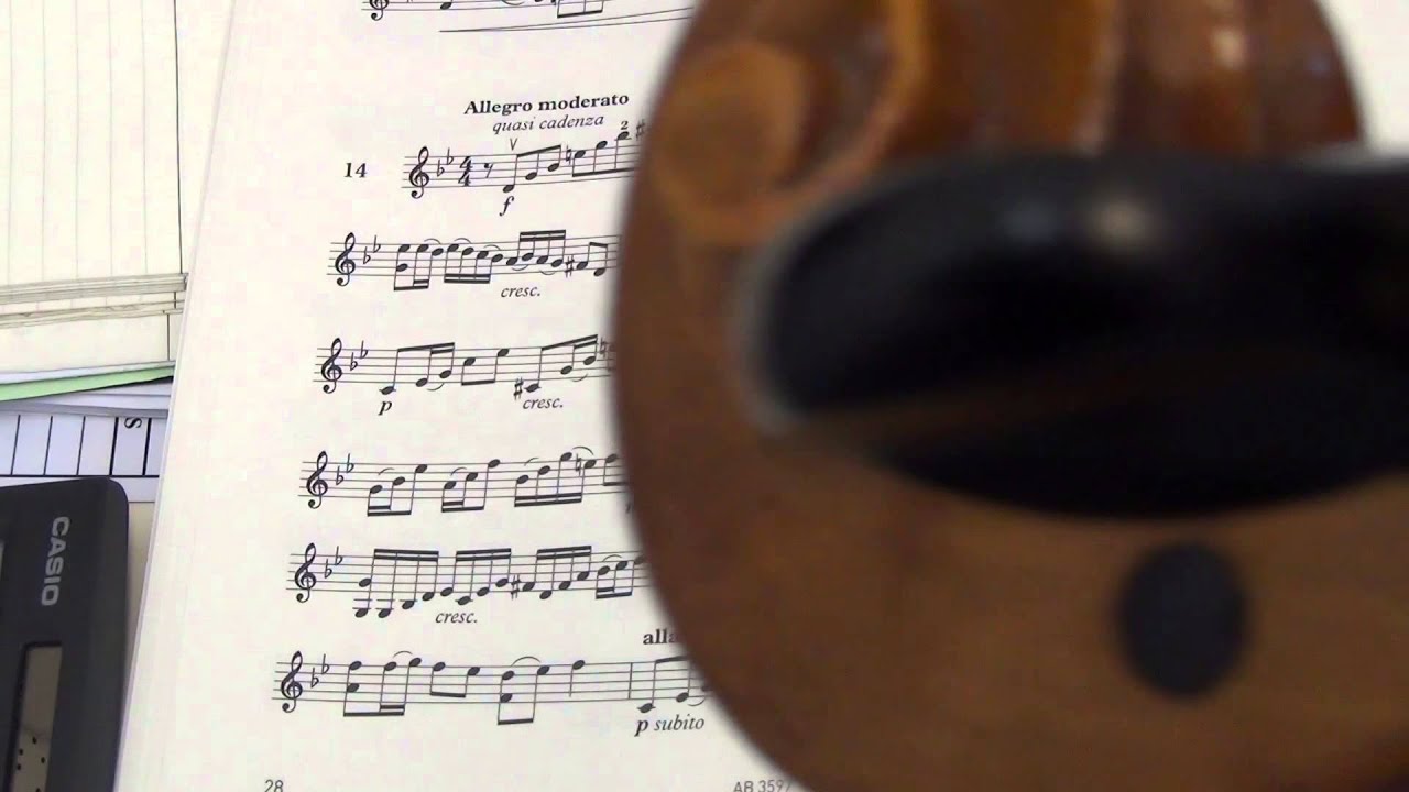 Violin Grade 8 Sight Reading No 14 Allegro moderato - YouTube