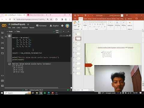 tutorial penggunaan Python untuk penerapan konsep Aljabar Linier - YouTube