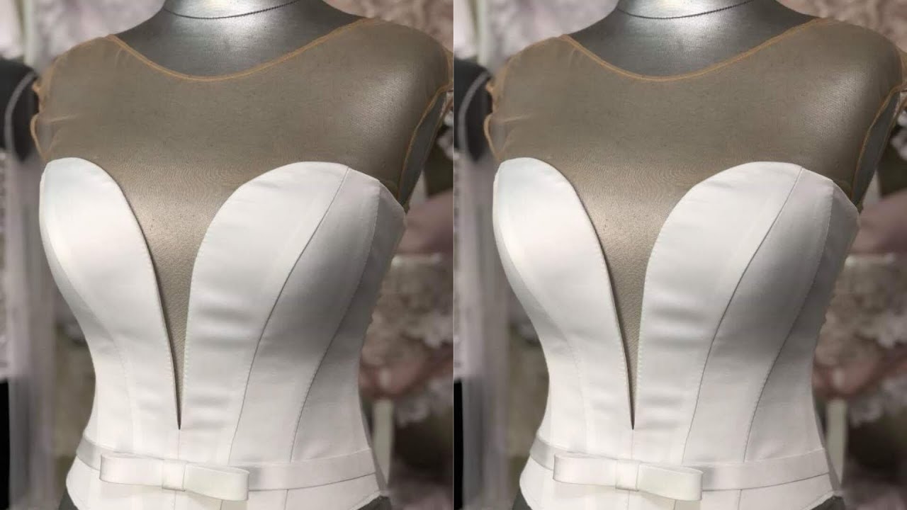 How To Make A Deep and Neat Plunging Neckline With Yoke. Drafting for ...