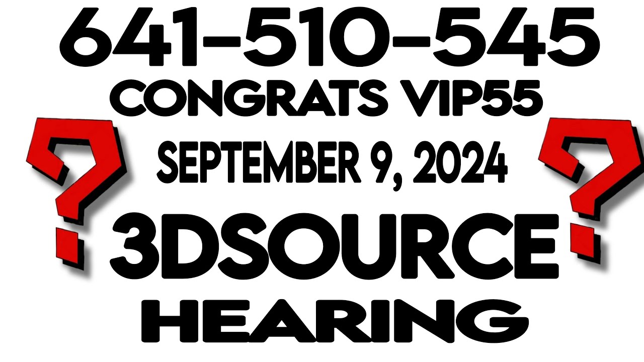 SWERTRES HEARING SEPTEMBER 9, 2024 3DSOURCE - YouTube