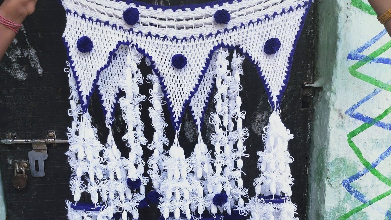gate parda design| gate hanging| door hanging| toran design| woolen ...